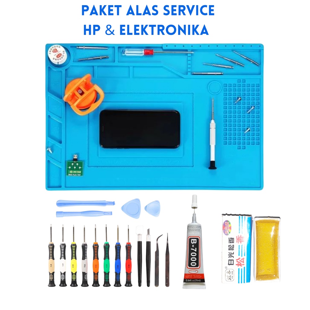 Jual Paket Matras Alas Solder Anti Panas Magnetic S150 Dan Obeng ...
