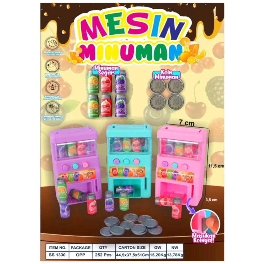 Jual RAJA - MAINAN ANAK VENDING MACHINE MAINAN MESIN MINUMAN - SS 1330 ...
