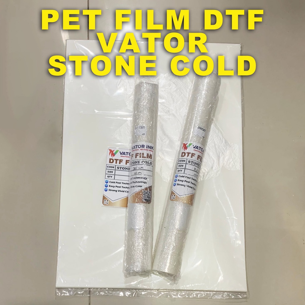 Jual PET FILM DTF VATOR STONE COLD 21CM x 42CM | 30CM x 42CM | 33CM x 42CM |PET LEMBARAN | EASY ...