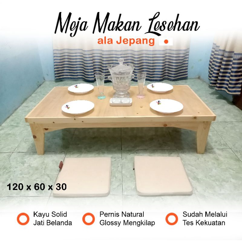 Jual Meja Makan Lesehan JEPANG | 120x60x30 | Bisa custom ukuran ...