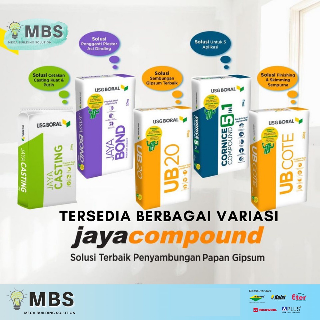Jual JAYACOMPOUND Variasi - Cornice Compound 5in1 + UB20 + Cornice Casting + Jayabond - Kompon ...