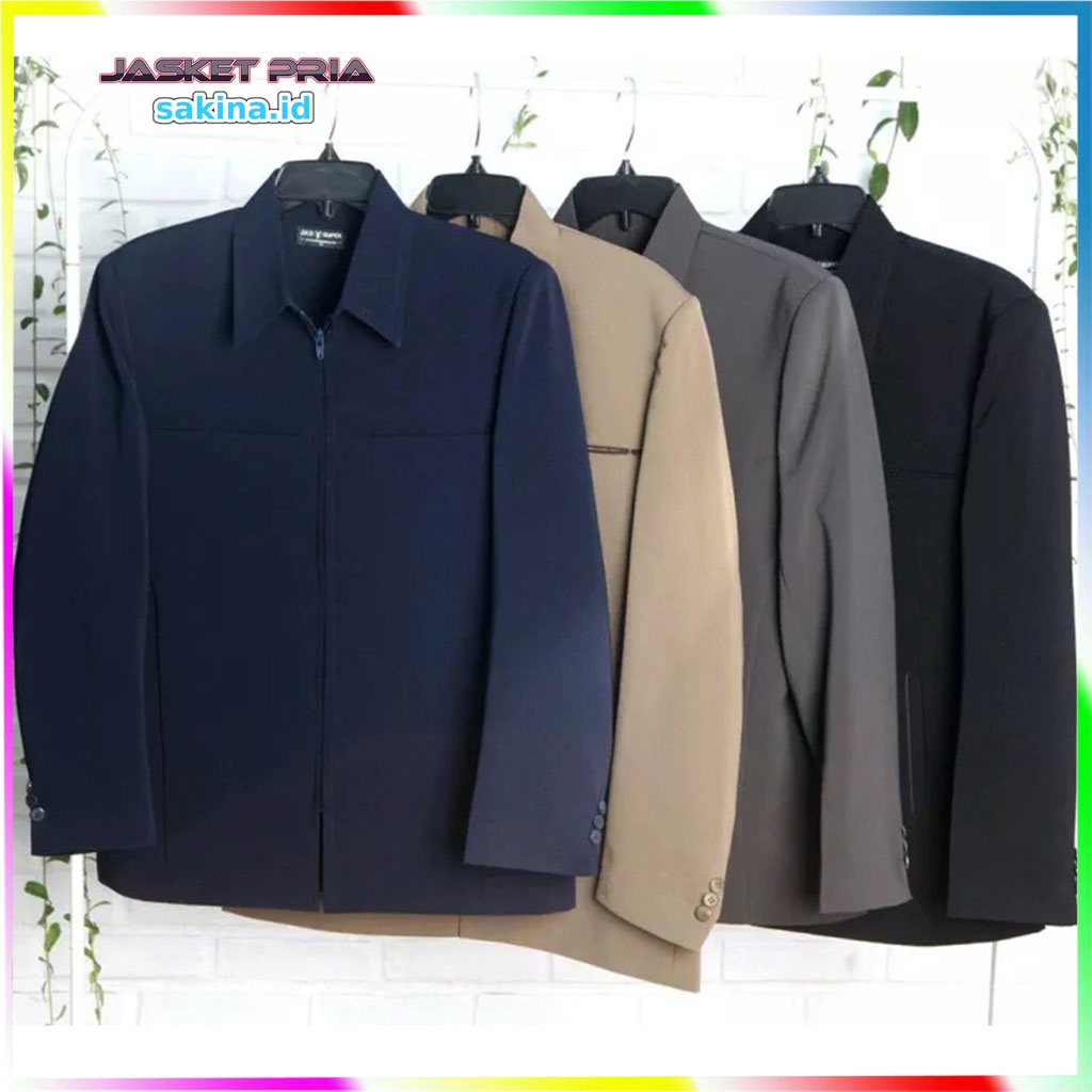 Jual Jaket Semi Jas Premium Jumbo Remaja Dewasa Variasi Satu Warna ...