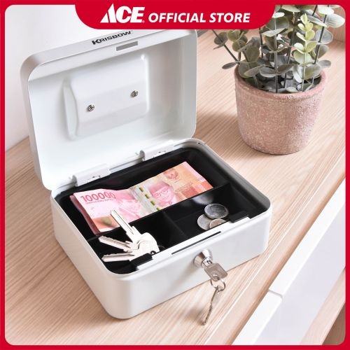 Jual Storage Ace - Krisbow Cash Box 20 Cm - Putih | Shopee Indonesia