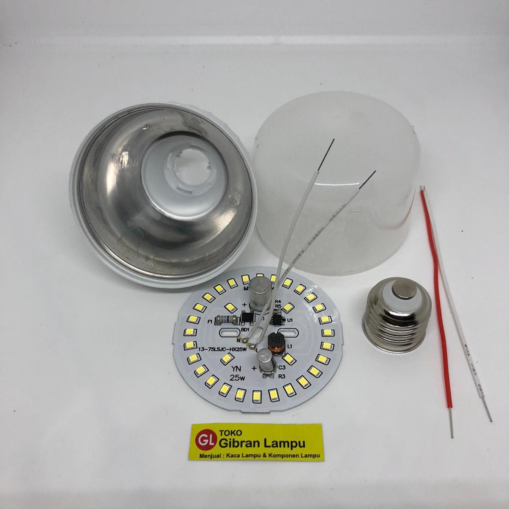 Jual Paket Lampu LED 25 Watt Rakitan Polos - Rakit Satu Set Lampu LED Tanpa Merk - Komponen ...