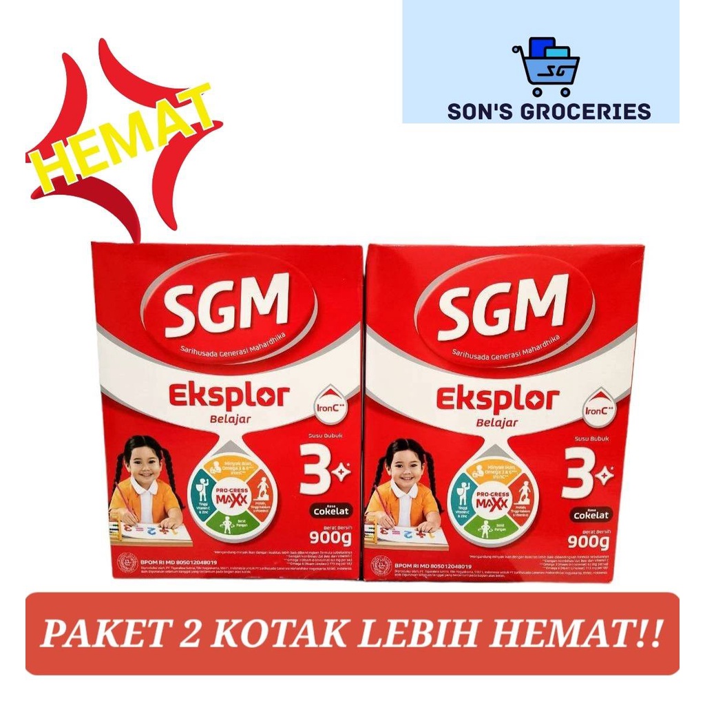 Jual SGM Eksplor 3+ plus Rasa Coklat (2 KOTAK) | Shopee Indonesia