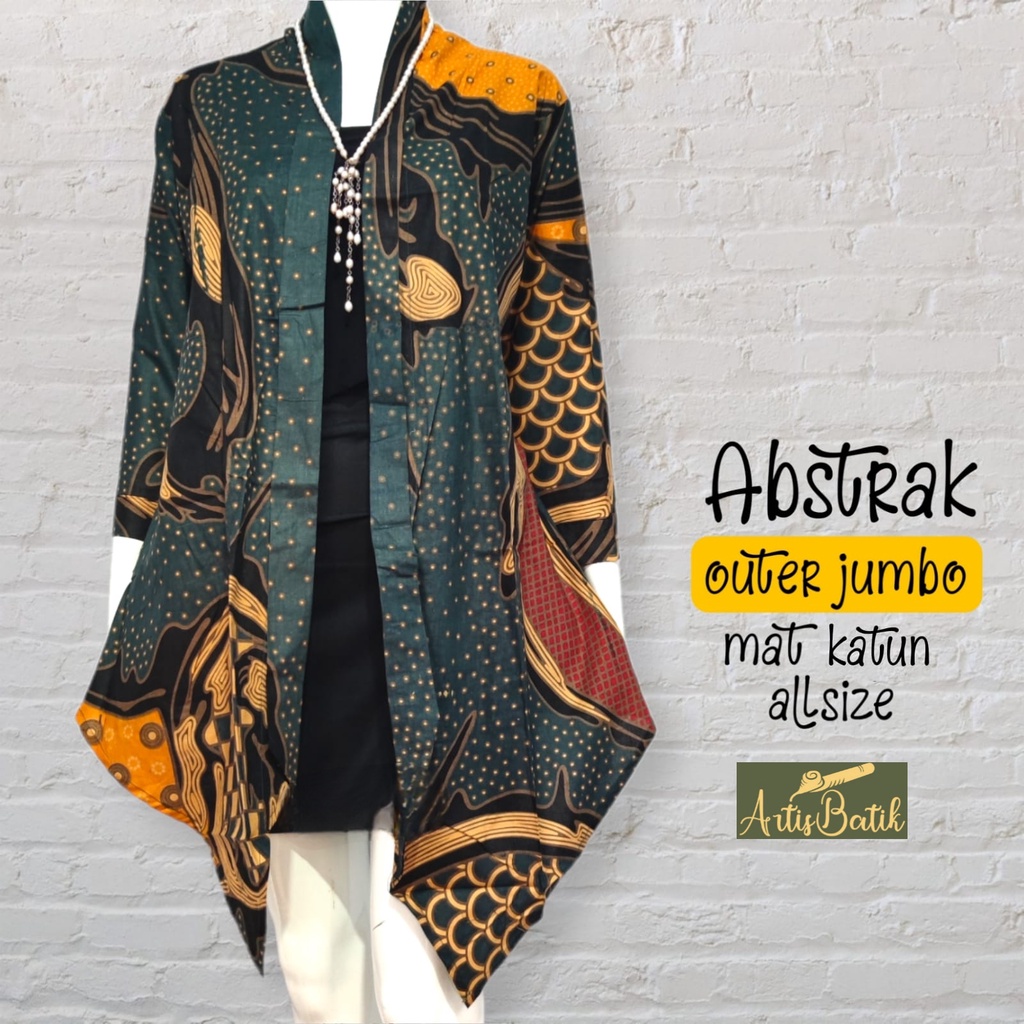 Jual OUTER JUMBO ABSTRAK VEST BATIK OUTER BATIK JUMBO LD 120 XXXXXXL ...