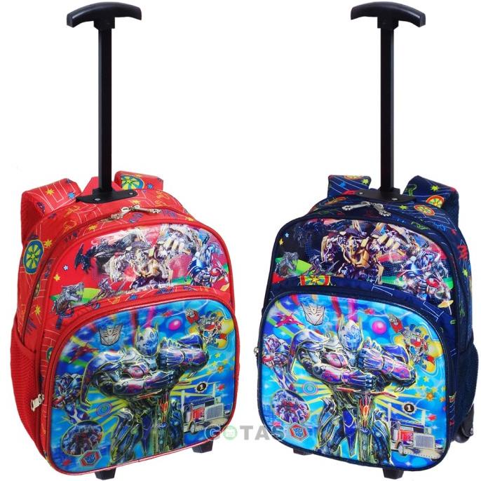 Jual Tas Roda Troli Robot Transformers 7D Trolley Anak Sekolah TK ...
