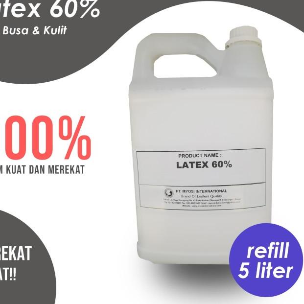 Jual Myosi Lem Latex Cair 60% untuk Busa / Kulit Latex 5 Liter | Shopee Indonesia