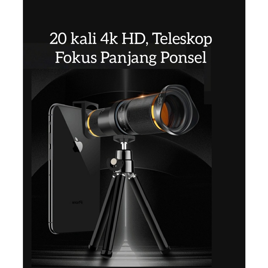 Jual Lensa kamera handphone 20x telezoom hp Mobile Telephoto Phone Lens ...