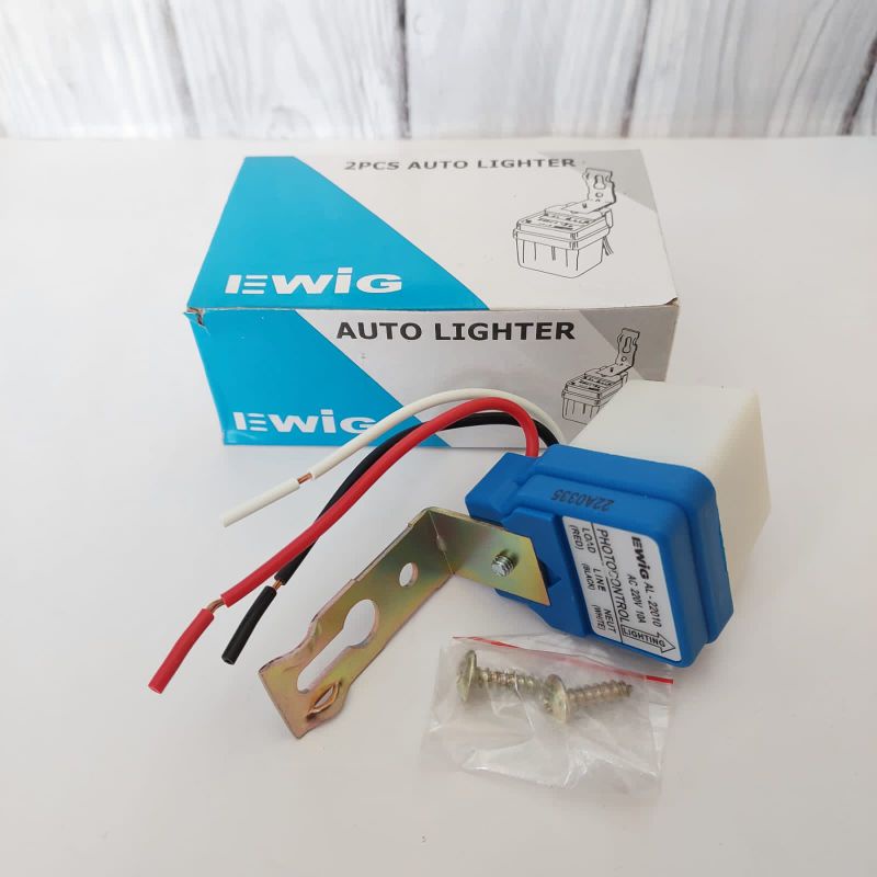 Jual EWIG Photo Cell 3A 6A 10A Sensor Cahaya Otomatis AC 220V Photocell ...