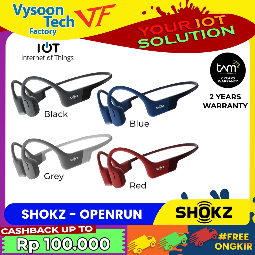 Jual Shokz Open Run - Bone Conduction Open Ear Endurance Headphones ...