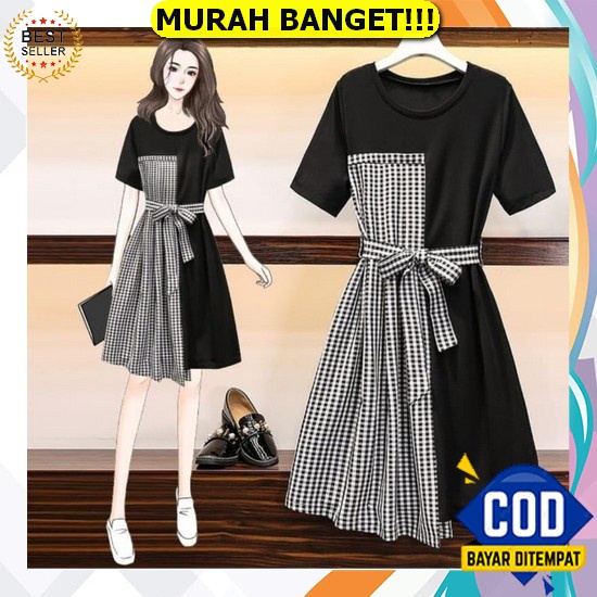 Jual Dress Wanita Terbaru Gaun Mewah Simple Party Elegan Dres Korea ...