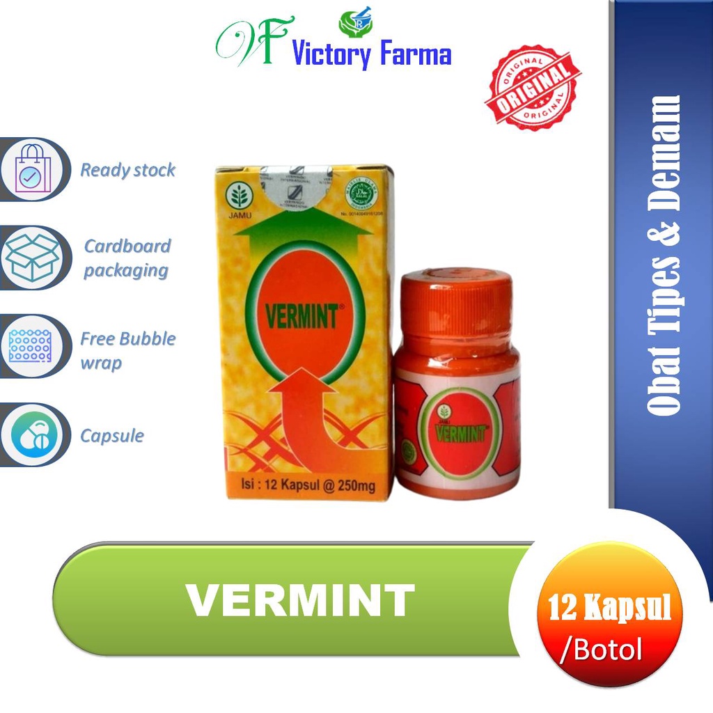 Jual Vermint Botol @ 12 Kapsul/ Obat Tipes & demam | Shopee Indonesia