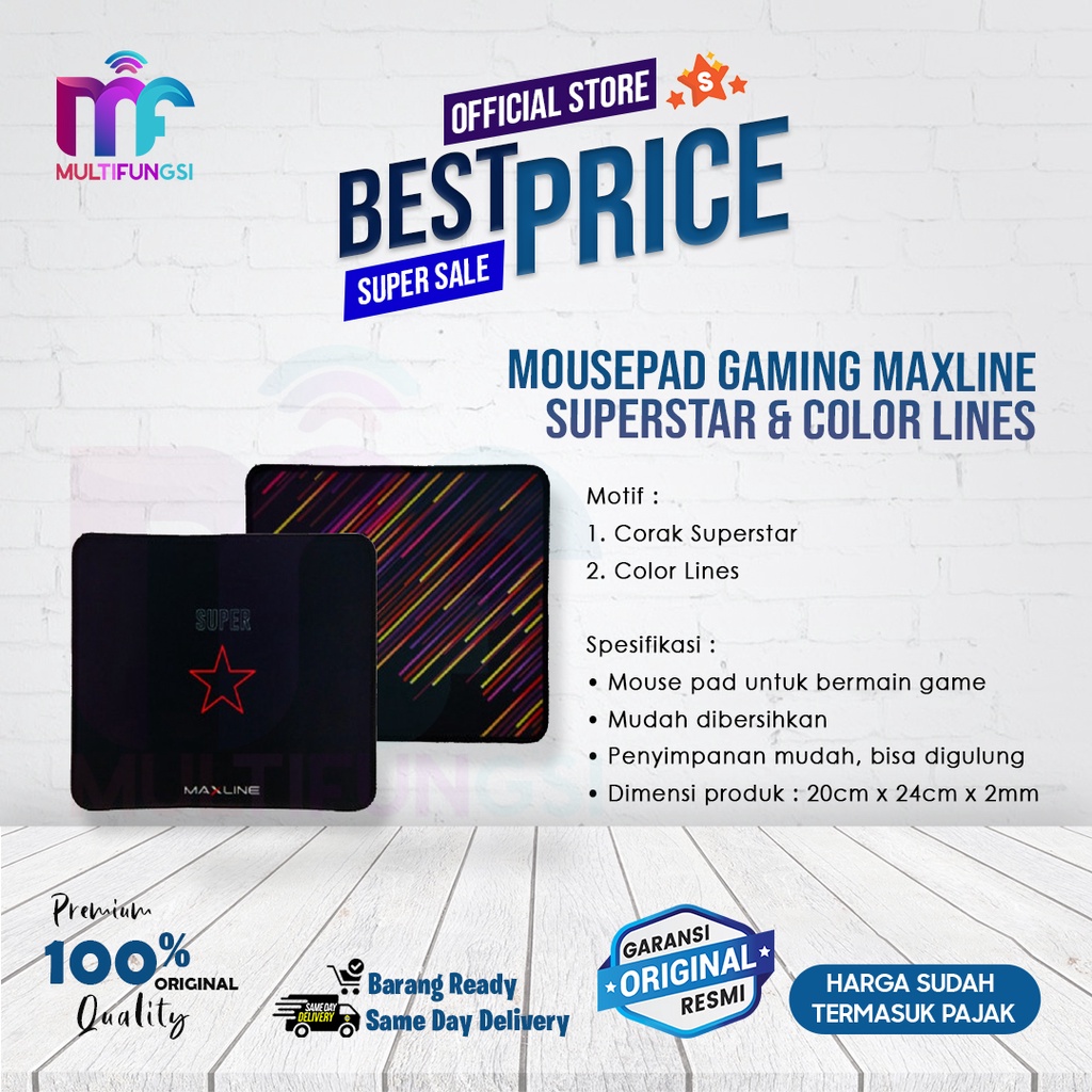 Jual Mousepad Gaming Maxline - Mouse Pad Garansi Resmi | Shopee Indonesia