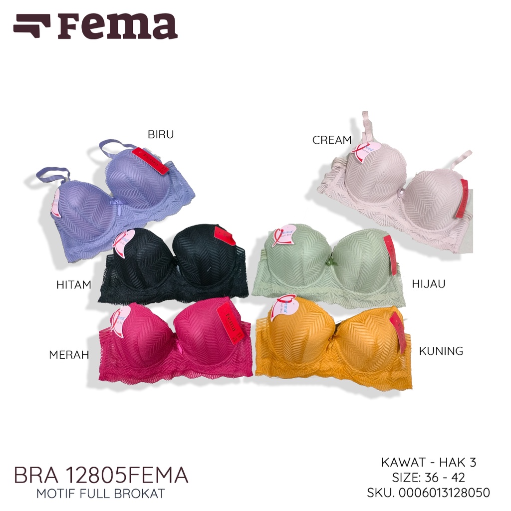 Jual FEMA Official Shop Ecer 1 Pcs BH Bra 12805 Brokat Cup Besar Jumbo ...