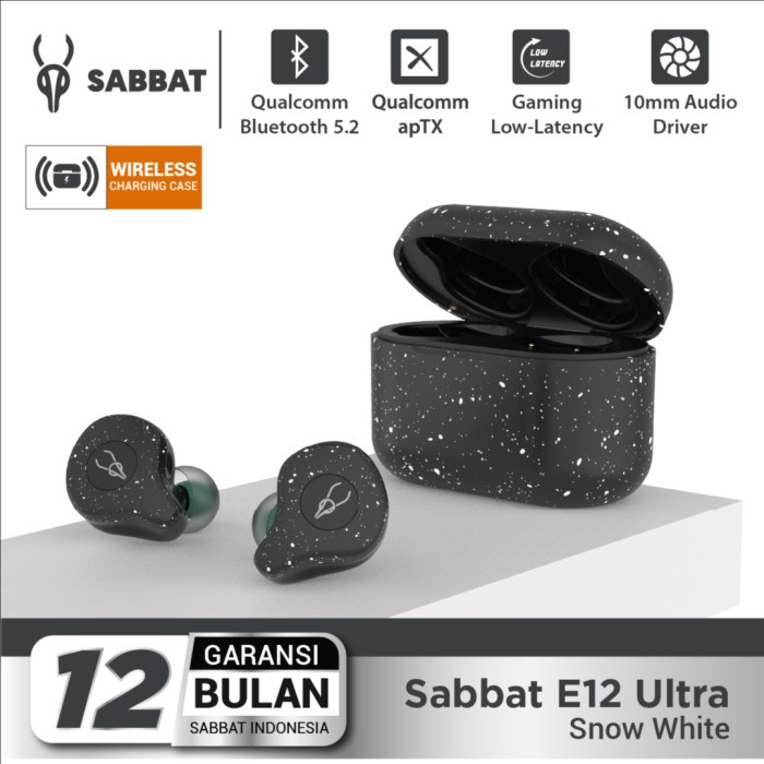 Jual True Wireless Earbuds TWS Sabbat E12 Ultra aPTX Support - Snow ...