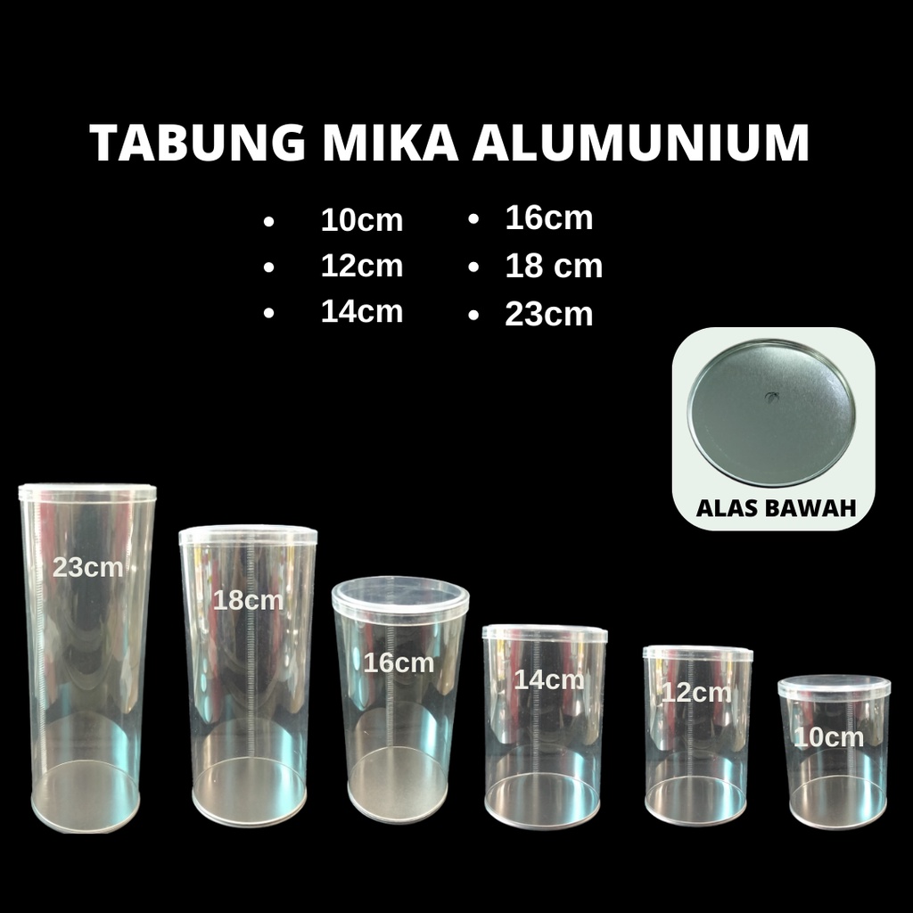 Jual [4pcs] Tabung Mika Alumunium Uk. 18cm | Tabung Souvenir | Shopee Indonesia