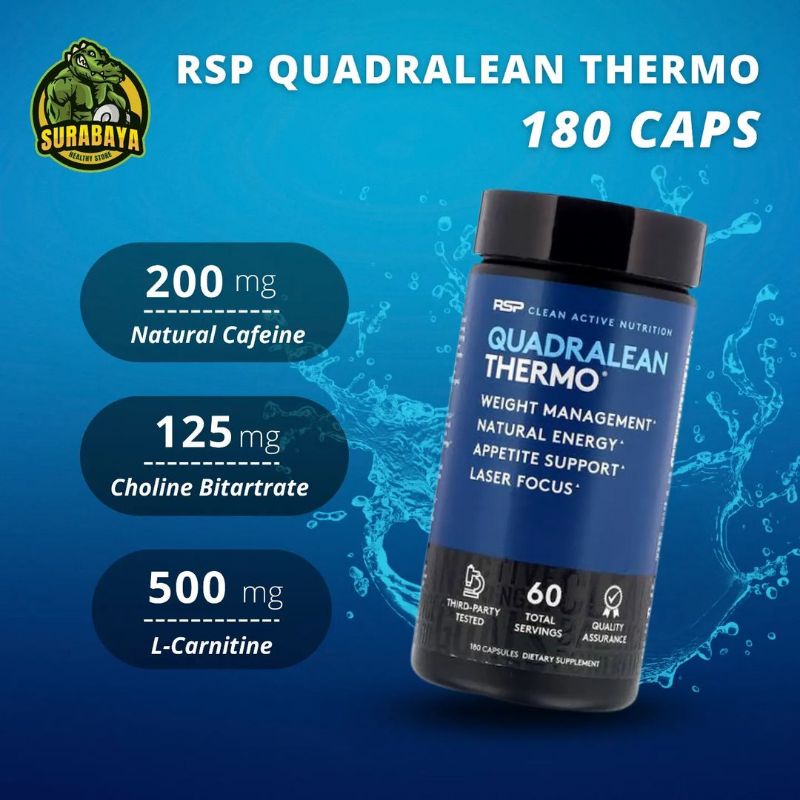 Jual RSP Quadra Lean Thermo 180 Capsules Thermogenic Weight Loss Fat ...
