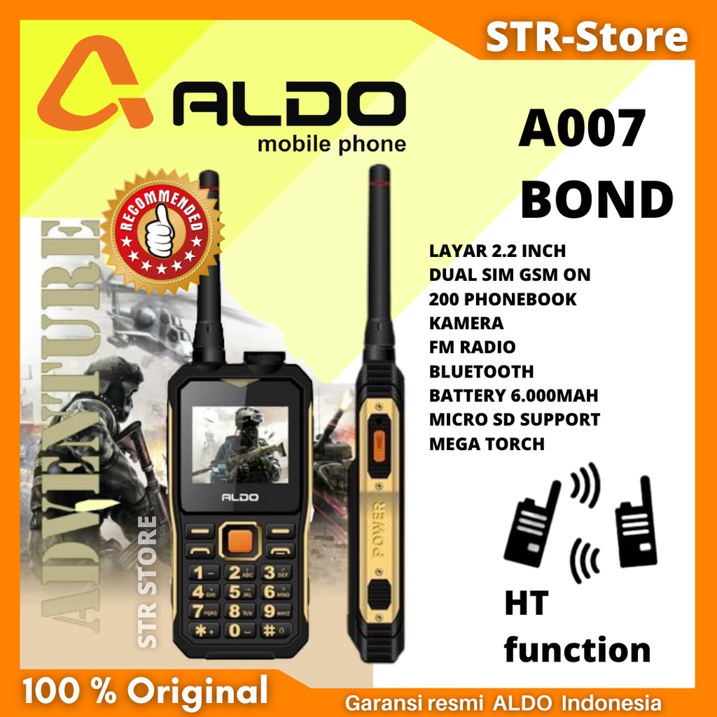 Jual ALDO A007 BOND BISA HT HP MURAH BISA WALKIE TALKIE A007 ADVENTURE ...