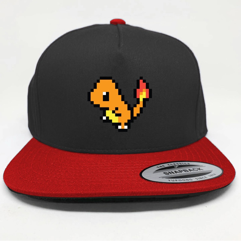 Jual Topi Snapback Pokemon Charmander Pixel Art | Shopee Indonesia