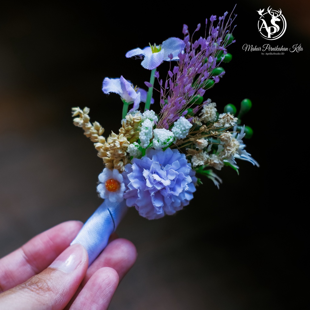 Jual CORSAGE BUNGA JAS PENGANTIN LILAC | Shopee Indonesia