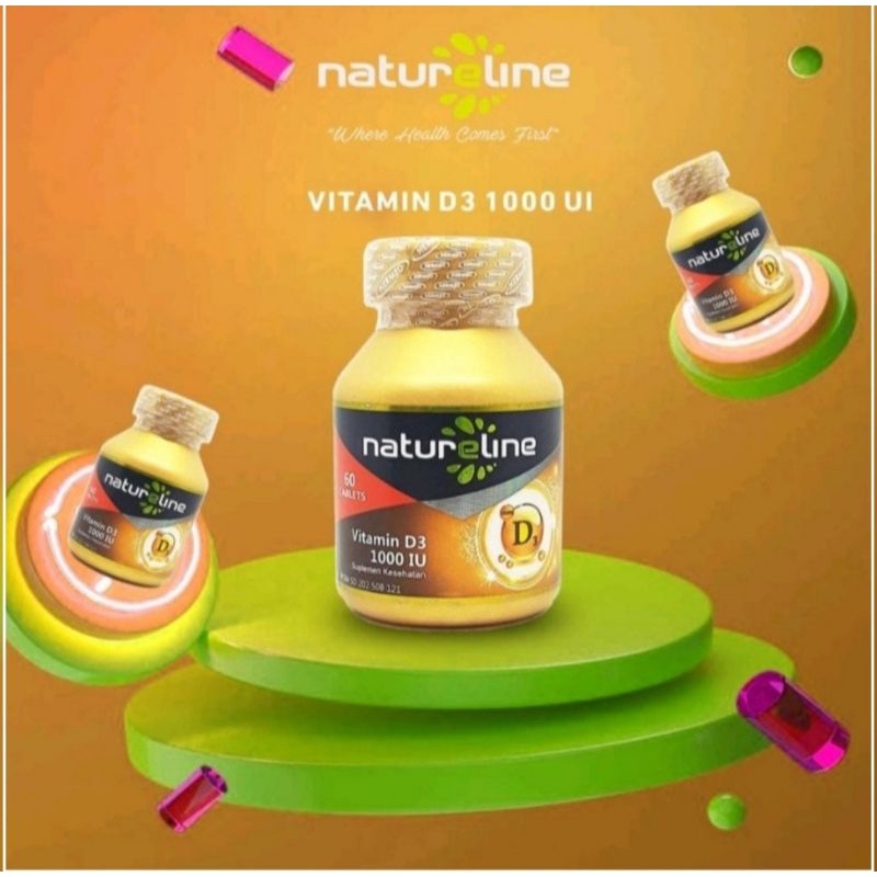 Jual Natureline Vitamin D3 1000 IU isi 60 Tablets Promo | Shopee Indonesia
