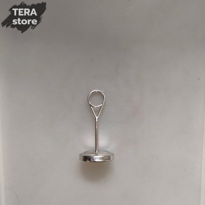 Jual menu card holder 10 cm bulat table number stand tiang menu meja ...