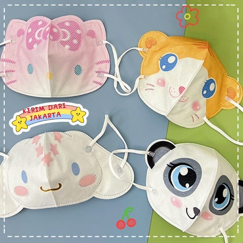 Jual 10pcs Masker Mulut Anak 3D Lucu Cute Korean Face Mask Unik ...