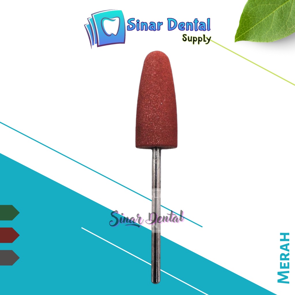 Jual DENTAL BUR RUBBER POLISH POLES ACRYLIC WARNA HIJAU,MERAH,ABU PER ...