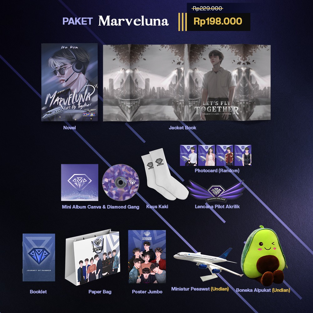 Jual Buku Novel Marveluna Let's Fly Together - Itakarn - Akad ...