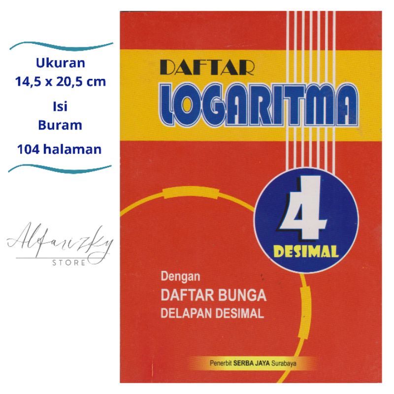 Jual Buku Matematika - Daftar Logaritma 4 Desimal | Shopee Indonesia
