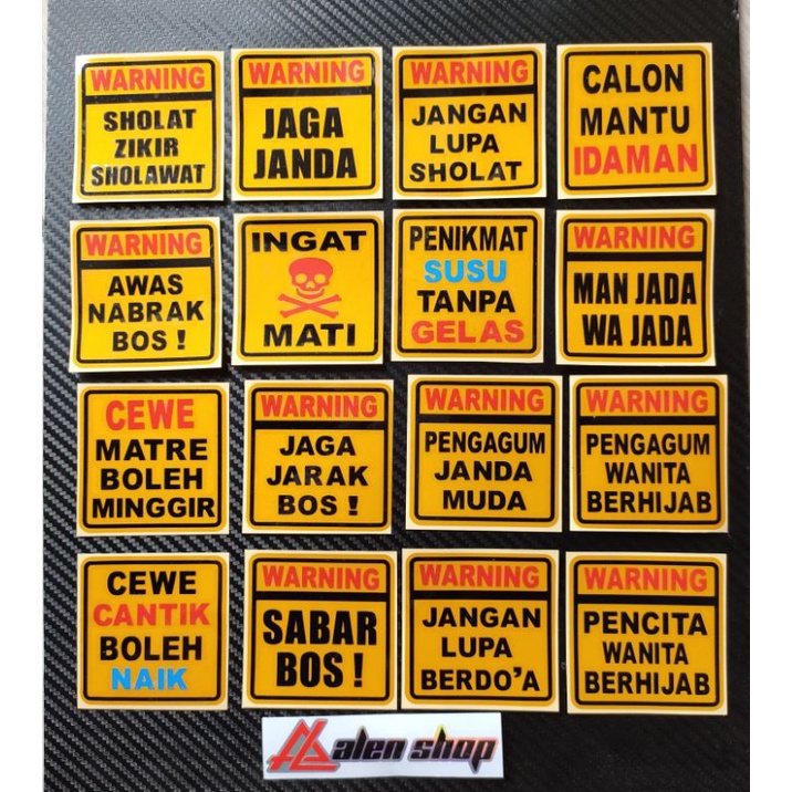 Jual STIKER CUTTING WARNING PERINGATAN | Shopee Indonesia