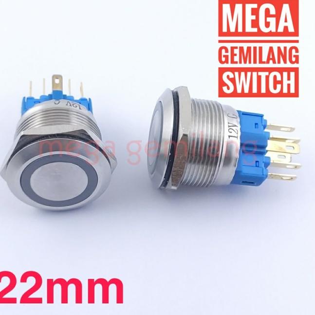 Jual Push Button Switch 22mm +Led - Merah | Shopee Indonesia