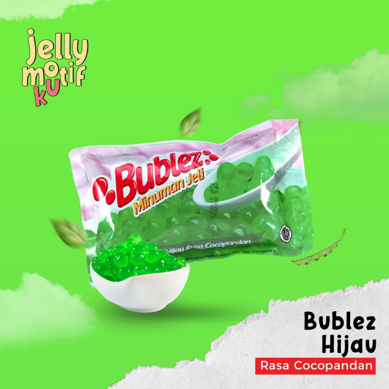 Jual Topping Minuman Bublez Jelly Mutiara Hijau Rasa Cocopandan 500gr ...