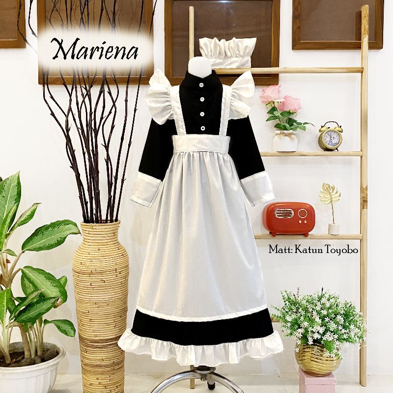 Jual dress mariena FREE BANDANA / dress natal anak dan dewasa /dress ...