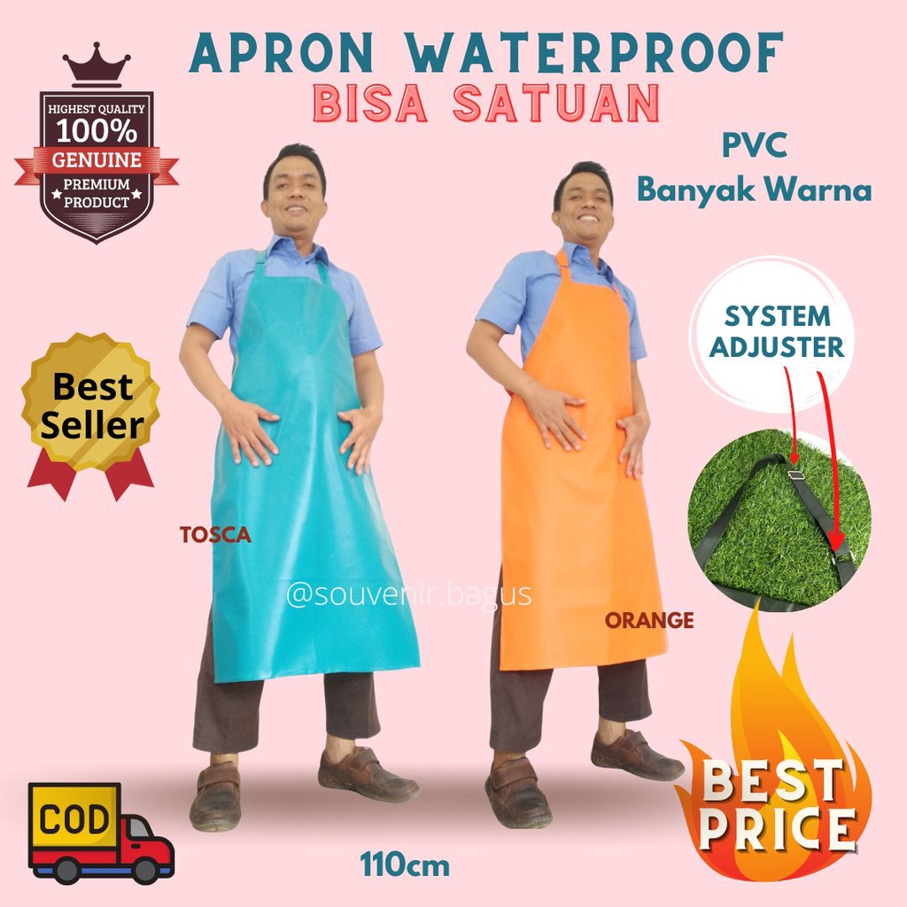 Jual Apron PVC 110cm celemek anti air waterproof special order | Shopee ...