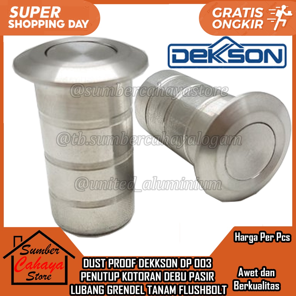 Jual Lubang Grendel Slot Tanam Stainless Penutup Debu Lantai Dust Proof Dekkson Dekson Dp 003 ...