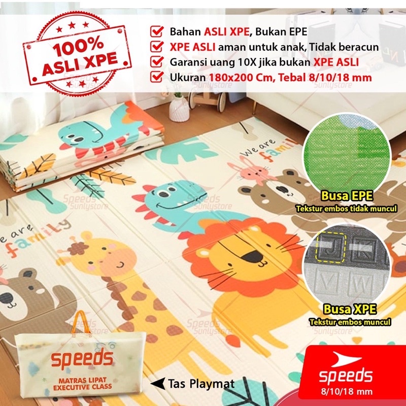Jual SPEEDS Karpet Lipat Playmat Bayi Karpet Bayi 180x200 cm Matras ...