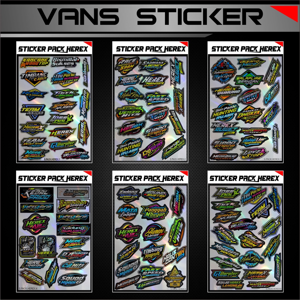 Jual Stiker HEREX_Sticker Pack Herek,logo Herex bahan hologram | Shopee ...