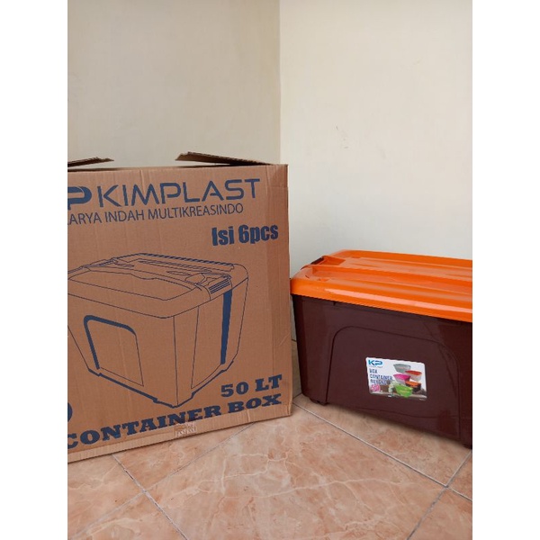 Jual Box Container 50 Liter/53 Liter ABU Coklat (khusus via instant ...