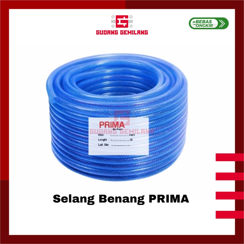 Jual Selang Air Bening Serat Benang PRIMA Tebal 1/2inch 1/2" Ecer Per Meter | Shopee Indonesia
