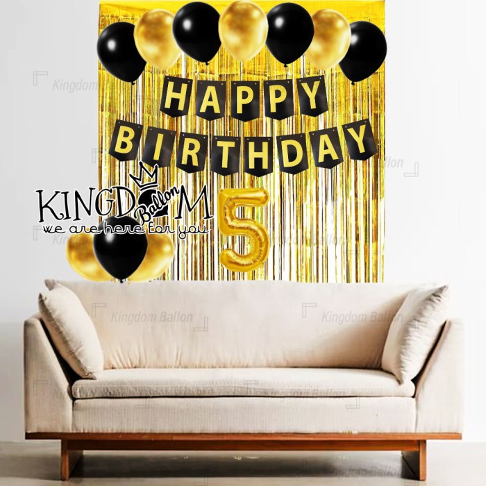 Jual Paket Dekor Ultah Simple #4 / Set Balon Ultah / Set dekorasi ultah ...