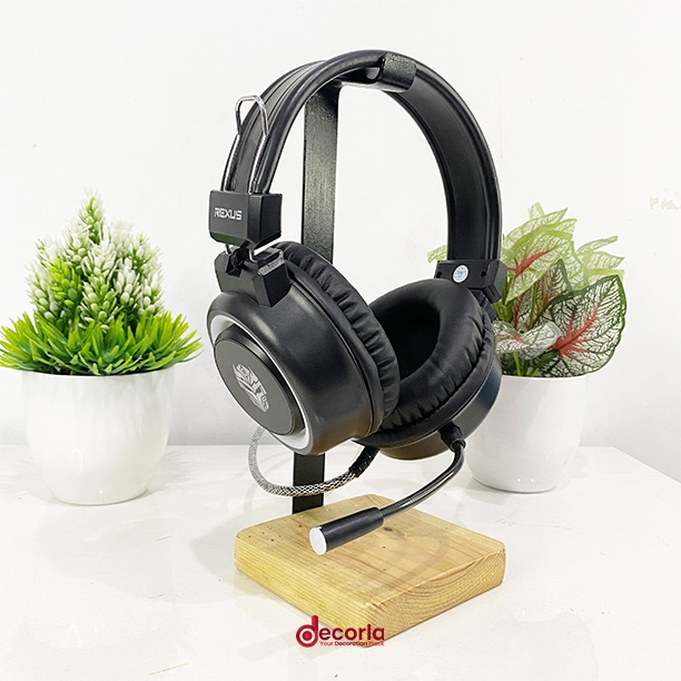 Jual Decorla Aksesoris Headphone Headset Stand Meja Holder Hanger Kayu ...