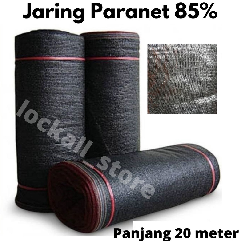 Jual Jaring Paranet Hitam Penahan Panas Matahari Lebar 3 Meter Panjang ...