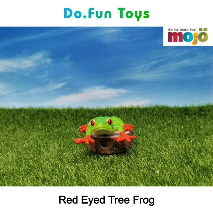 Jual Red Eyed Tree Frog Animal Figure / Miniatur Katak Pohon by MOJO ...