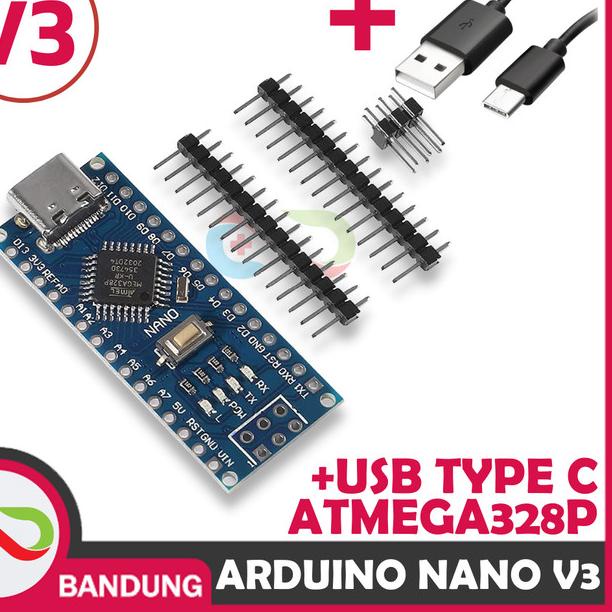 Jual ARDUINO NANO V3.0 ATMEGA328P TYPE-C PLUS KABEL CH340 HQ IC ...