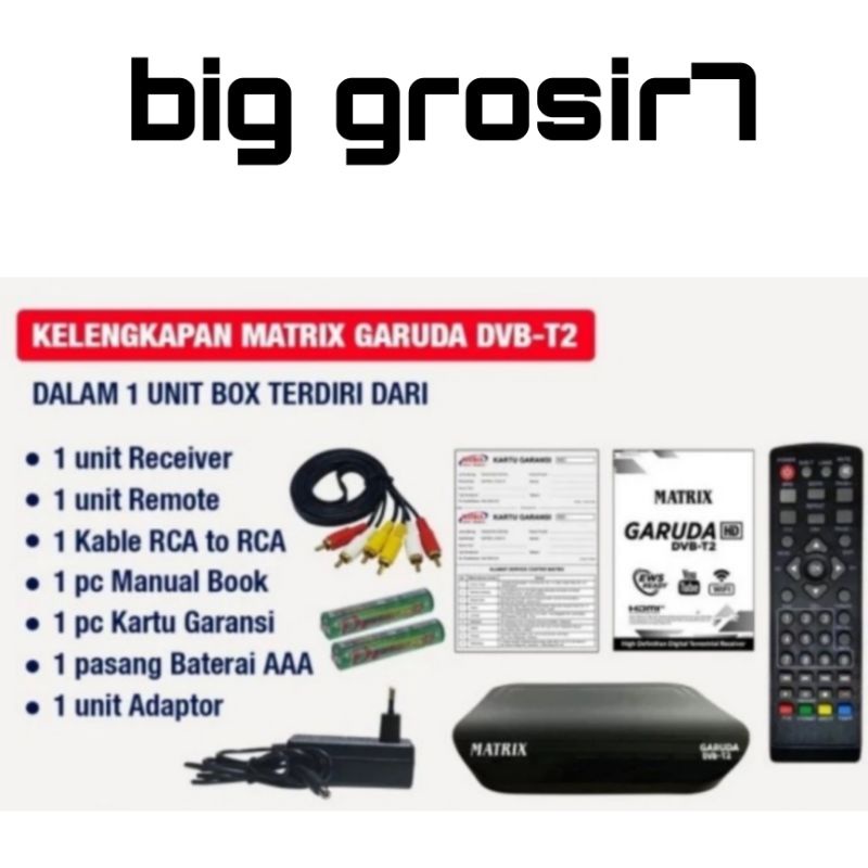 Jual STB MATRIX DVB T2 GARUDA HD set top box tv | Shopee Indonesia
