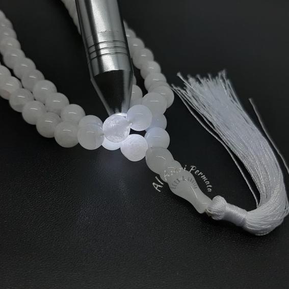 Jual Tasbih Batu Giok Putih Asli 99 Butir - White Jade Original ...