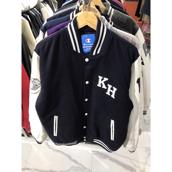 Jual varsity jacket leather Univ second branded original | Shopee Indonesia