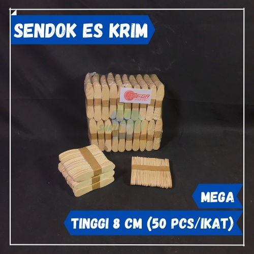 Jual Sendok Kayu Ice Cream Mega Tinggi 7 cm (isi 50 pcs) / Spoon Ice ...